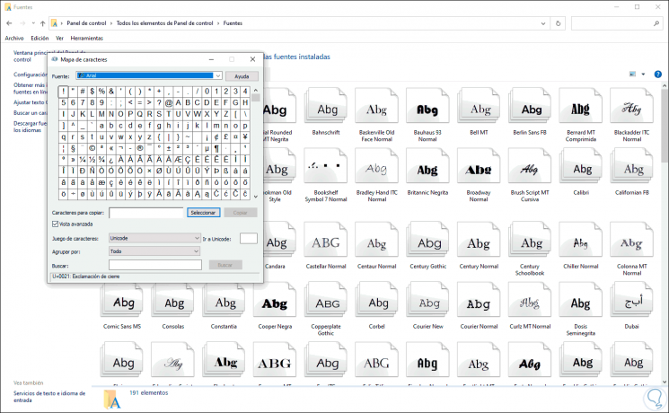 Open Character Map Windows 10 - TechnoWikis.com