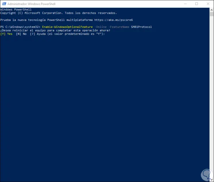 Enable or disable SMB1 SMB2 Windows 10 PowerShell