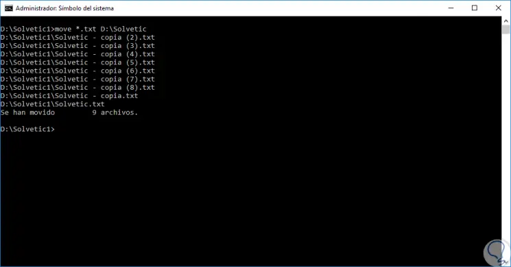 Copy or move files or folders with Windows 10, 8, 7 commands