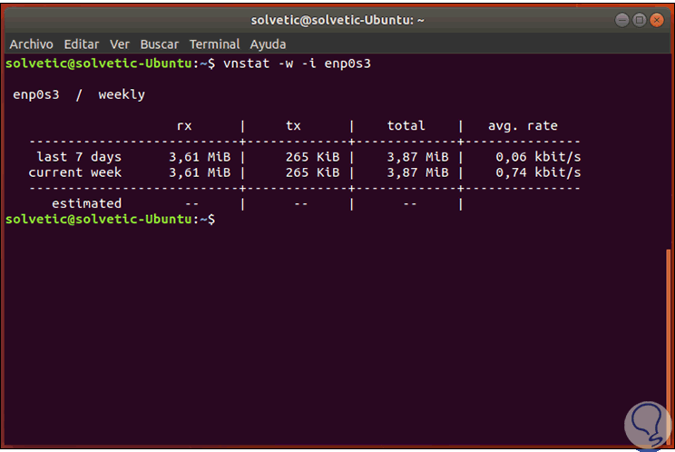 Monitor Ubuntu network traffic with vnStat and vnStati commands