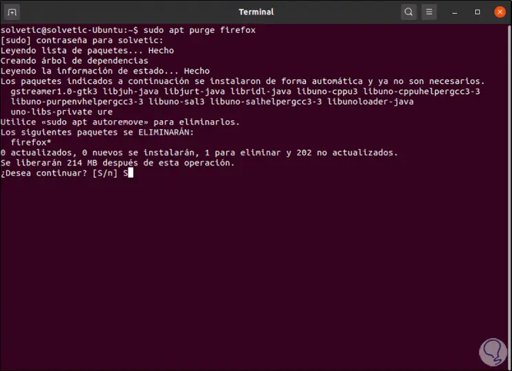 Uninstall Firefox Ubuntu Terminal Commands